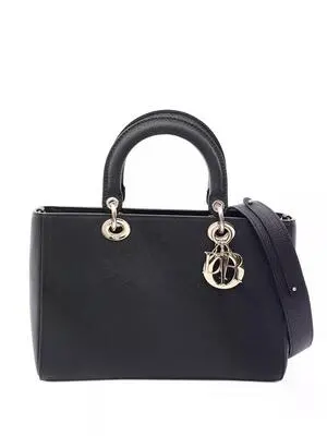 Dior 2010-2026 Grained Calfskin My Abcdior Lady D Sire Satchel - Black