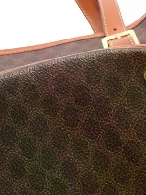 Celine 20th Century Macadam Coated Canvas Tote Bag - Brown