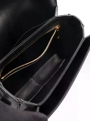 Celine Shiny Calfskin Triomphe Crossbody Bag - Black