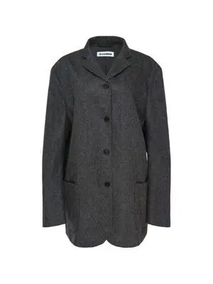 JIL SANDER Single-breasted Patch-pocket Jacket - Grey