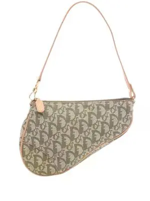 Dior 20th Century Mini Diorissimo Canvas Saddle Pochette Shoulder Bag