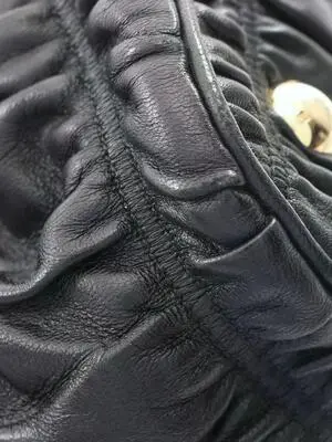 Prada 2000-2015 Nappa Gaufre Satchel - Black