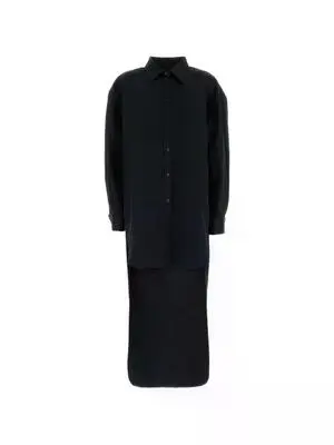 Balenciaga Long-sleeve Midi Dress - Black