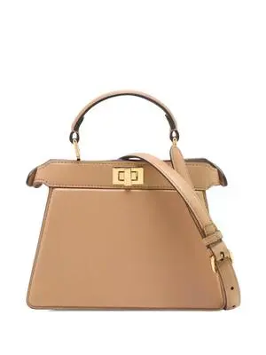 Fendi 2010-2026 Petite Leather Peekaboo Iseeu Satchel - Neutrals