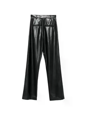 SIMONA CORSELLINI Seam-detail Faux-leather Trousers