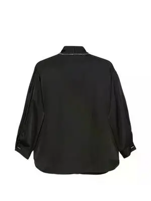 SIMONA CORSELLINI Crystal-embellished Satin Blouse