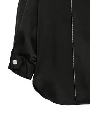 SIMONA CORSELLINI Crystal-embellished Satin Blouse