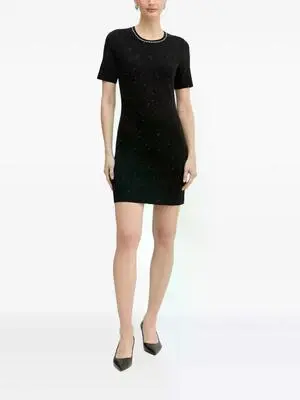 MORGAN Rhinestone-details Knitted Mini Dress