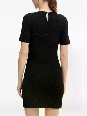 MORGAN Rhinestone-details Knitted Mini Dress