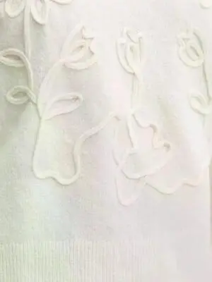 MORGAN Floral Detail Long Sleeve Sweater