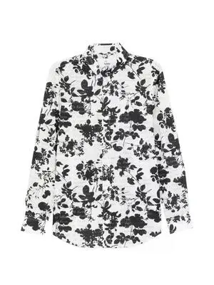 VIVIENNE WESTWOOD Floral-print Long-sleeve Shirt - White