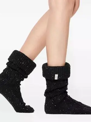 UGG Shaye Cable-knit Socks - Black