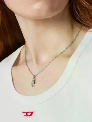 DIESEL® Stainless Steel Pendant Necklace - Silver