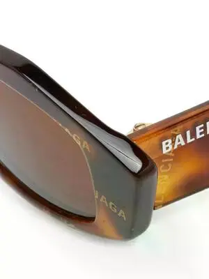 Balenciaga Geometric Sunglasses - Brown