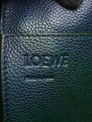 Loewe 2010-2026 Leather Anagram Buckle Horizontal Tote Bag - Blue