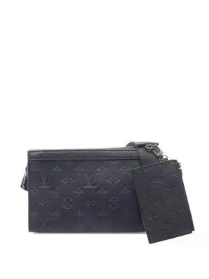 LOUIS VUITTON 2021-2026 Monogram Shadow Gaston Wearable Wallet Crossbody Bag - Black