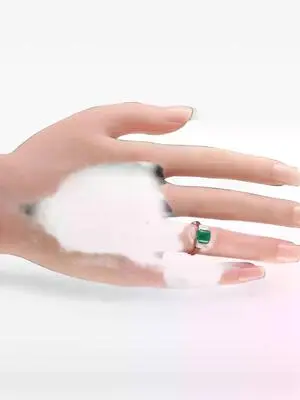 LB EXCLUSIVE Emerald Diamond Ring - Silver