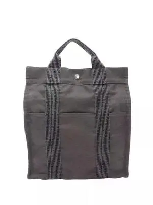 Hermès 1990-2010 Canvas Herline Mm Backpack - Grey