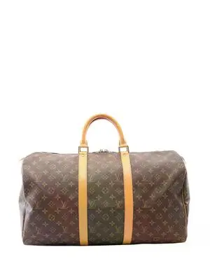 LOUIS VUITTON 1998 Monogram Keepall 50 Travel Bag - Brown