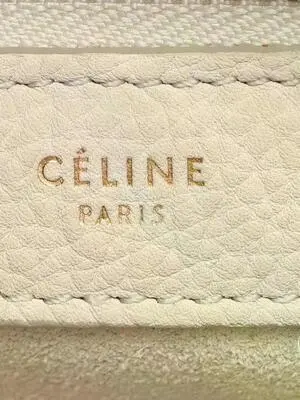 Celine 2010-2026 Micro Leather Luggage Tote Bag - Brown