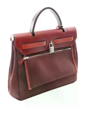Hermès 2020 Military Toile And Vache Hunter Herbag Zip 31 Satchel