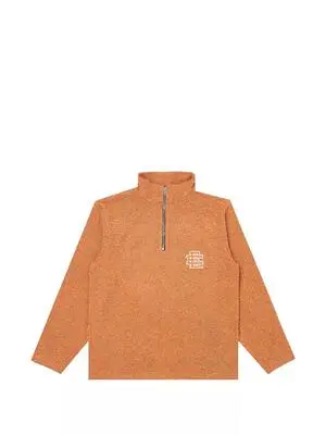 ERIC EMANUEL Quarter-zip Bouclé Sweater - Orange