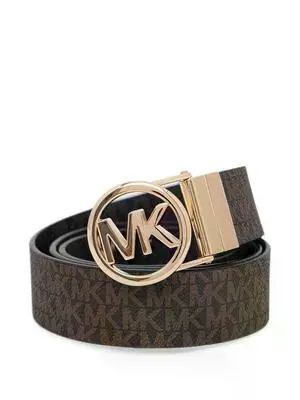 Michael Kors Monogram-print Reversible Belt - Brown
