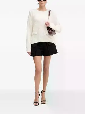 MORGAN Button Detail Shorts - Black