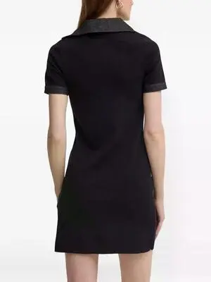 MORGAN Zip-up Short-sleeve Mini Dress