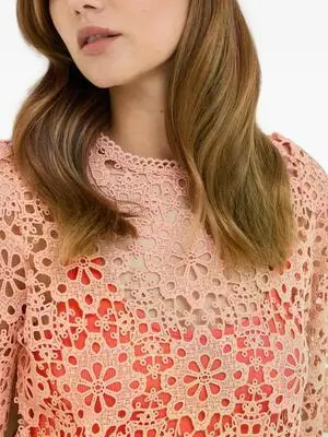 MORGAN Lace Openwork Top