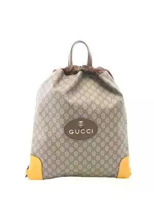 Gucci 2000-2015 Gg Supreme Animalier Backpack - Neutrals