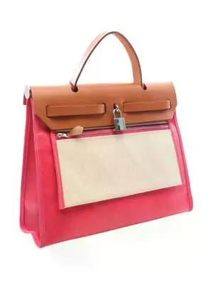 Hermès 2022 Toile Herbag Zip 31 Satchel - Pink