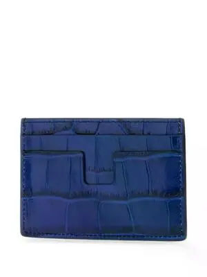 TOM FORD Crocodile-effect Leather Card Holder