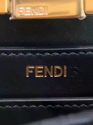 Fendi 2000-2026 Small Ff Denim Peekaboo Iseeu Satchel