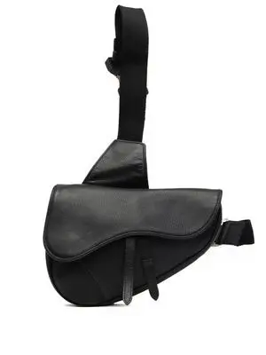 Dior 2019 Grained Calfskin Saddle Bag Crossbody Bag