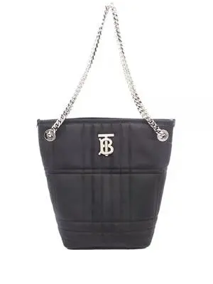 Burberry 2018-2023 Small Nylon Laura Bucket Bag - Black