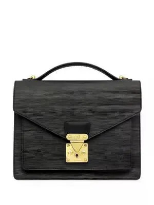 LOUIS VUITTON 2002 Epi Monceau 28 Satchel - Black