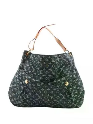 LOUIS VUITTON 2011 Monogram Denim Daily Gm Hobo Bag - Blue