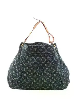 LOUIS VUITTON Monogram Denim Daily Gm Hobo Bag - Blue