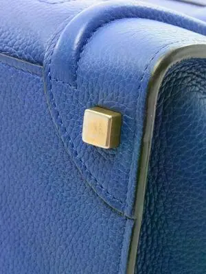 Celine Micro Drummed Calfskin Luggage Tote Bag - Blue