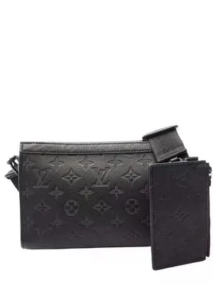 LOUIS VUITTON 2021-2026 Monogram Shadow Gaston Wearable Wallet Crossbody Bag - Black