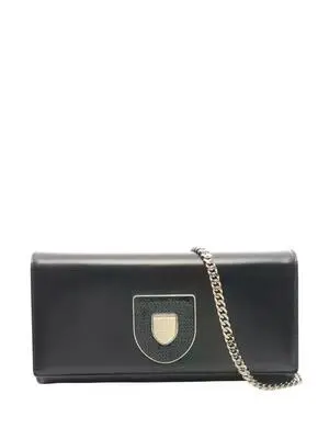 Dior 2015-2026 Leather Diorama Wallet On Chain Crossbody Bag - Black