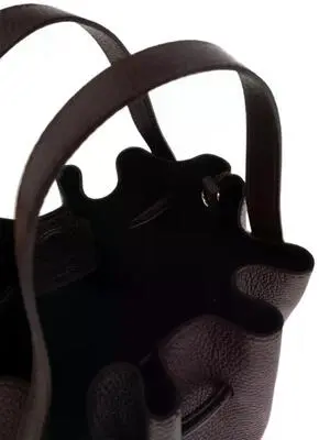 Yuzefi Scallop Mini Leather Bucket Bag