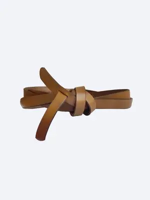 Brochu Walker The Bridle Wrap Belt - Saddle Brown