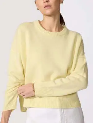 Brochu Walker The Everyday Cashmere Bright Crew - Anis
