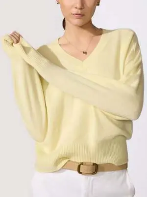 Brochu Walker The Leia Vee Cashmere Sweater - Anis