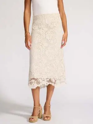 Brochu Walker The Mara Lace Skirt - Stone