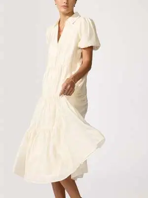 Brochu Walker The Havana Voile Dress - Creme