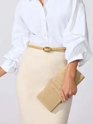 Brochu Walker The Bridle Suede Pochette Clutch