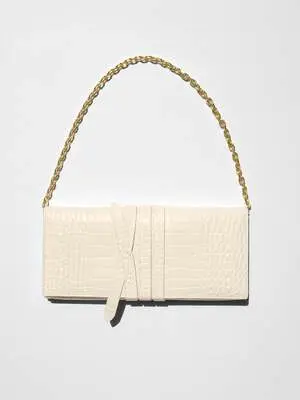 Brochu Walker The Bridle Croco Leather Shoulder Pochette